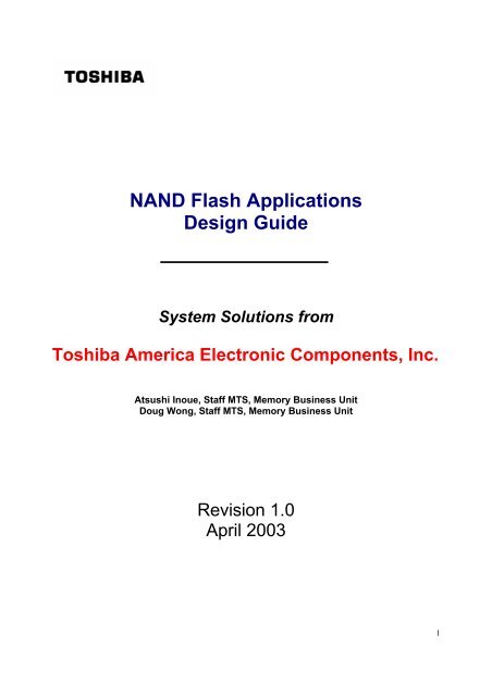 NAND Flash Applications Design Guide - Data I/O Corporation