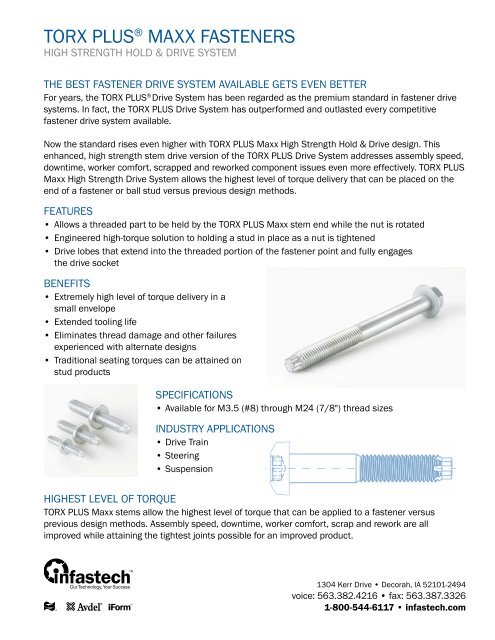 TORX PLUS® Maxx Flyer - Infastech