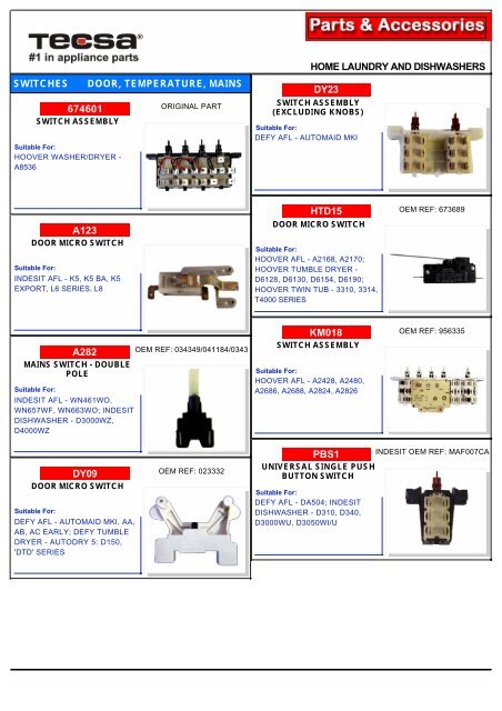 Lotus Approach/CATALOGUE.APR - tecsa.co.za