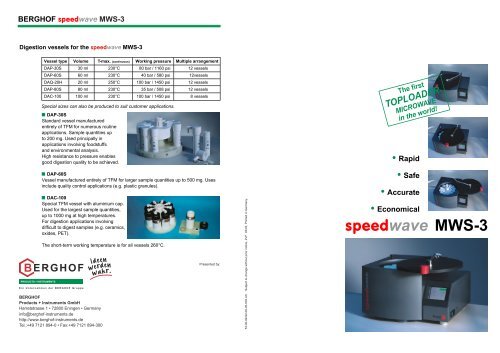 speedwave MWS-3 - INTERTEC