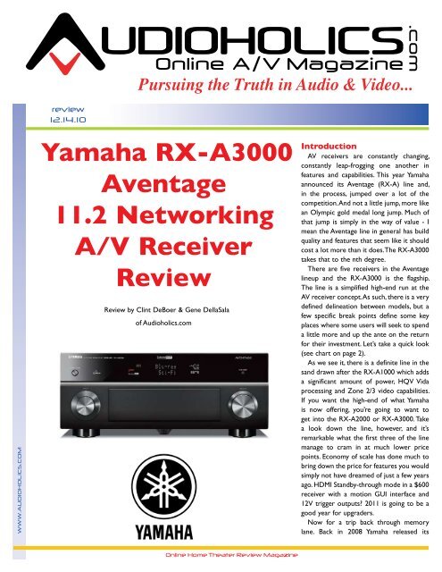 Yamaha RX-A3000 Aventage 11.2 Networking A/V Receiver Review