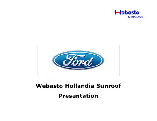 Webasto Hollandia Sunroof Presentation