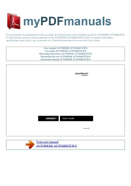 User manual AUTODESK AUTOSKETCH 8 - 1