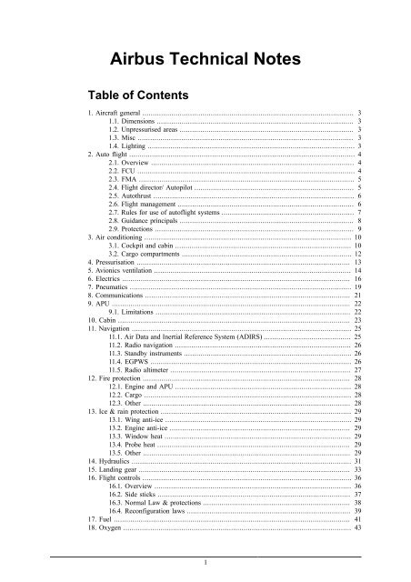 Airbus Technical Notes