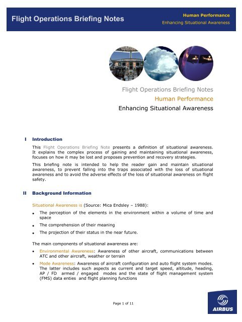 Flight Operations Briefing Notes - Airbus