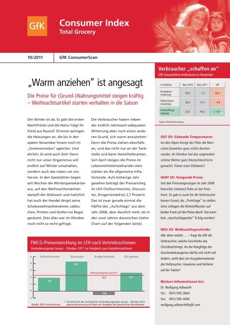 Consumer Index - GfK Panel Services Deutschland