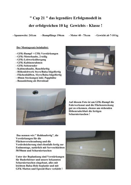 " Cap 21 " das legendäre Erfolgsmodell in der ... - Fliegerland