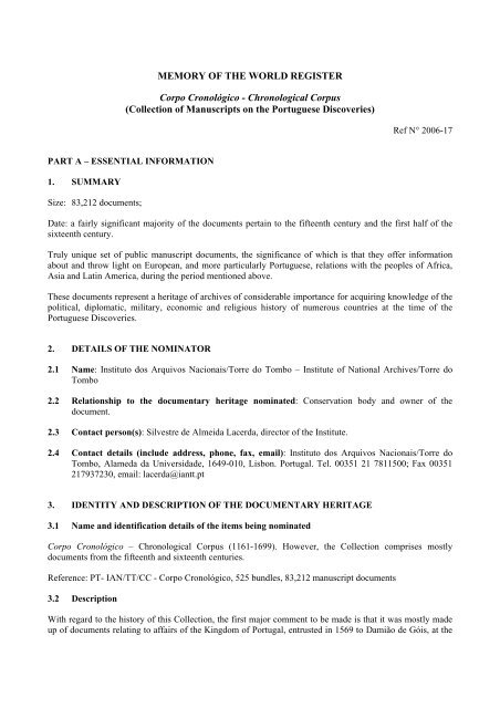 Nomination Form - Unesco