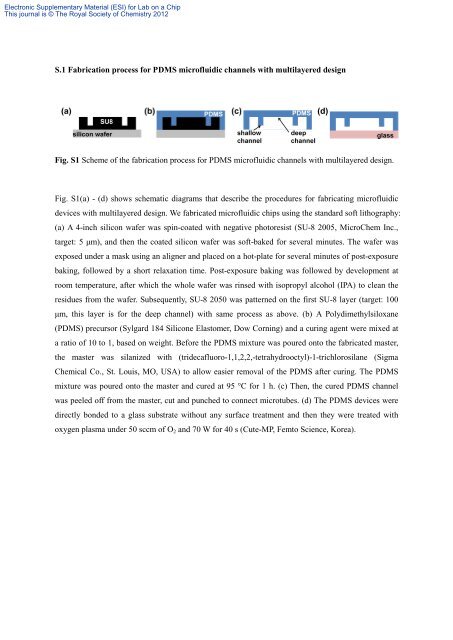 S.1 Fabrication process for PDMS microfluidic channels with ...