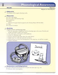 Phonemic Awareness - The Florida Center for Reading Research