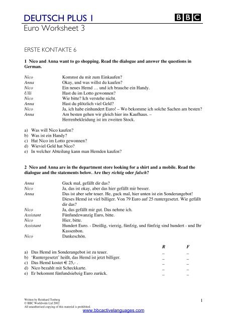 DEUTSCH PLUS 1 - BBC Active | Languages