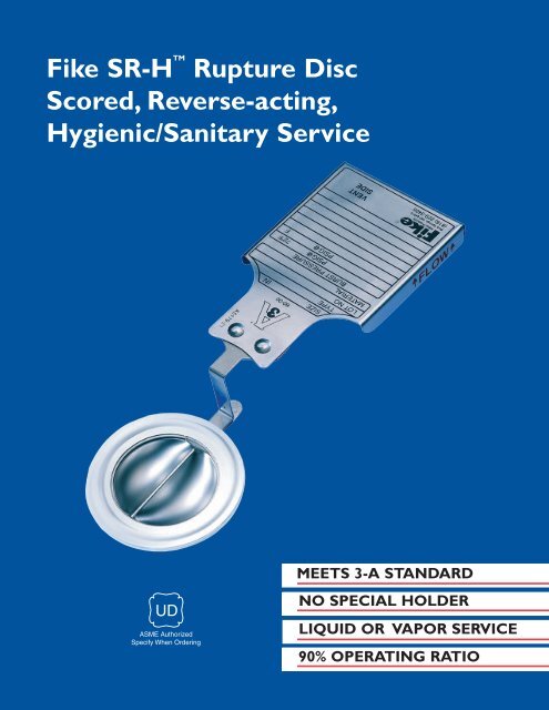 Fike SR-H Rupture Disc Scored, Reverse-acting, Hygienic/Sanitary ...