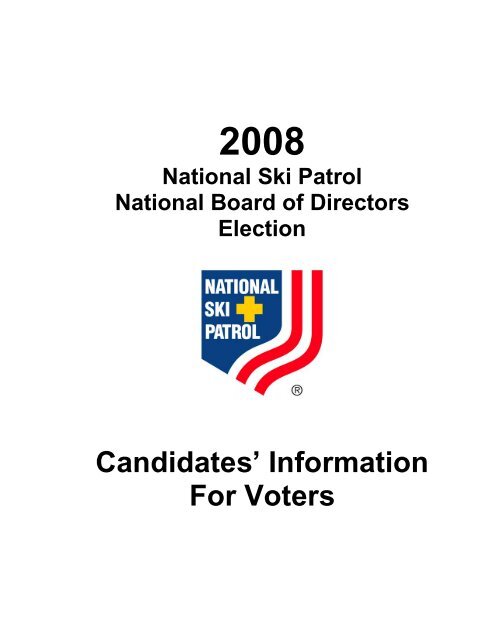 Application for NSP Board Member Candidacy 2008/2009