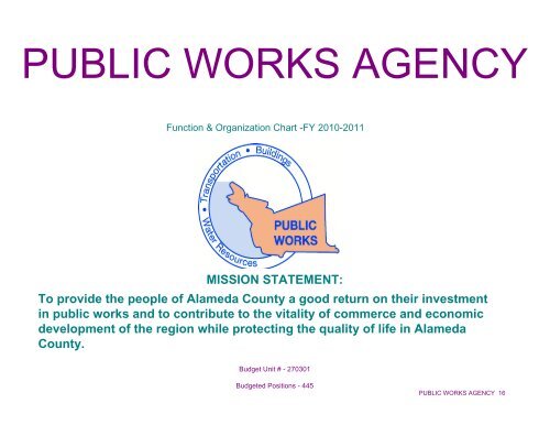 Public Works Agency - Alameda County Government
