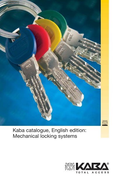 Kaba catalogue, English edition: Mechanical locking systems - GBD