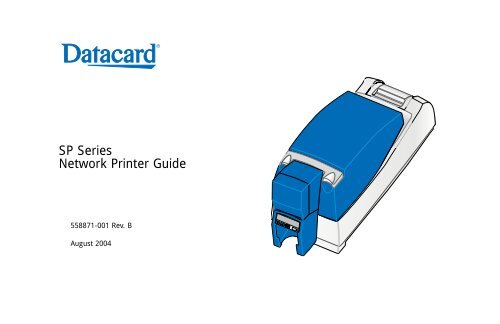 Sp series network printer guide - id card printers - Datacard