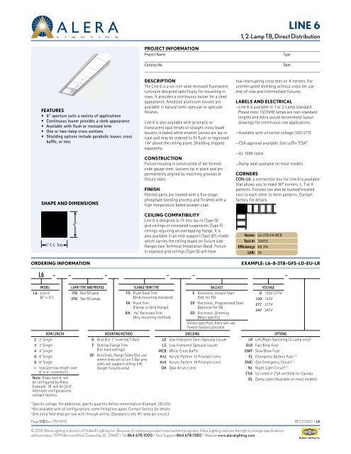 LINE 6 - Alera Lighting