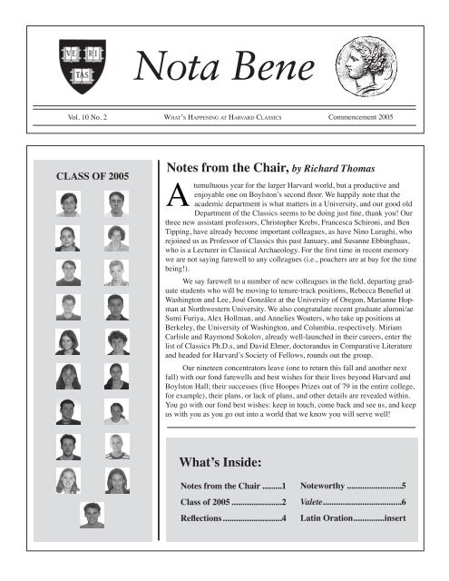 Nota Bene - Projects at Harvard - Harvard University