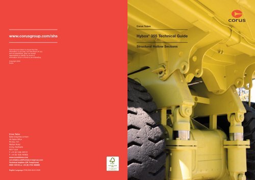 Hybox® 355 Technical Guide www.corusgroup.com/shs - Tata Steel