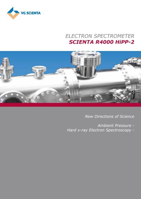 ELECTRON SPECTROMETER SCIENTA R4000 HiPP-2 - VG Scienta
