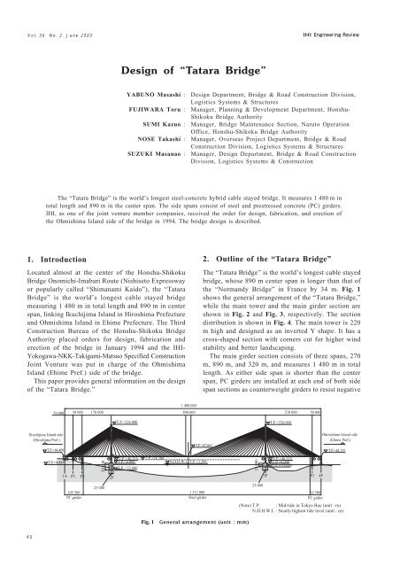 Design of “Tatara Bridge” - IHI