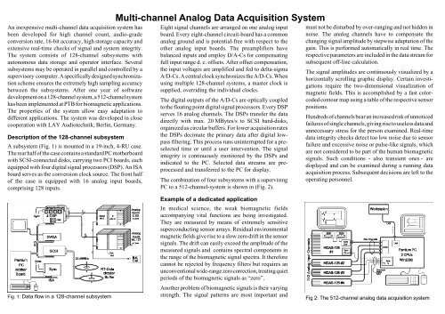 Multi-channel Analog Data Acquisition System - PTB