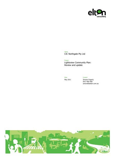 Report 9 Lightsview Community Plan - South Australia Central