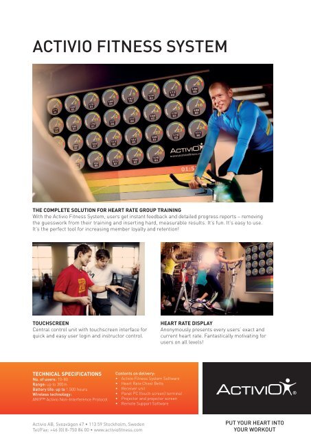 Activio Fitness system