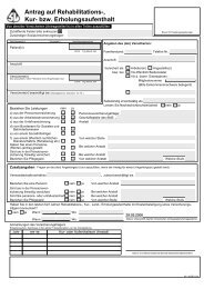 Antrag auf Rehabilitations-, Kur- bzw. Erholungsaufenthalt