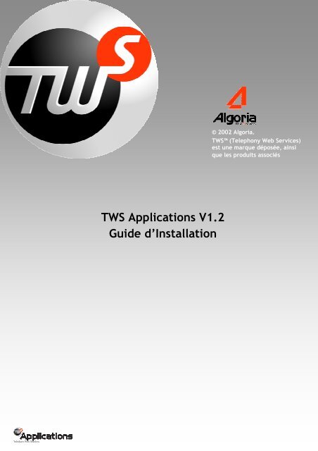 Guide d'installation TWS Applications