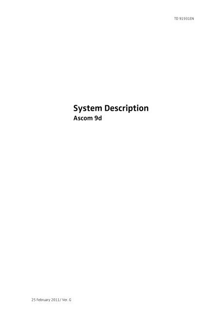 System Description - Ascom