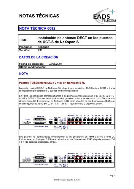 notas técnicas nota técnica 0092 - Voz y Datos