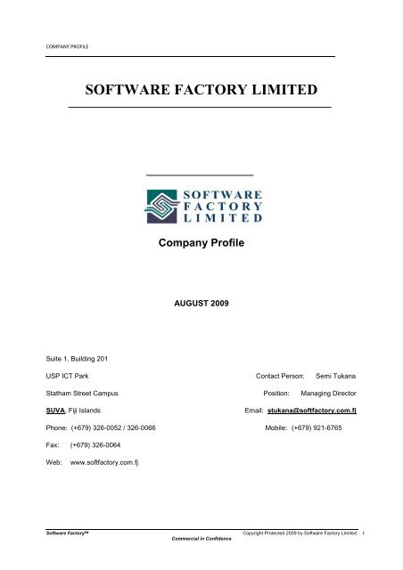 SOFTWARE FACTORY LIMITED Company Profile
