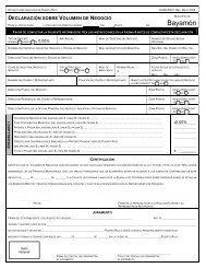 Declaración sobre volumen de negocio - Municipio de Aguada