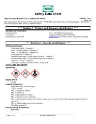 MATERIAL SAFETY DATA SHEET Gasoline, All Grades MSDS - Hess