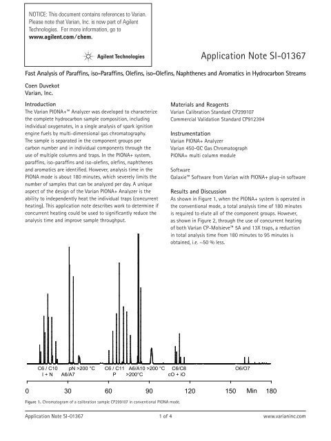 Application Note SI-01367 - Agilent Technologies