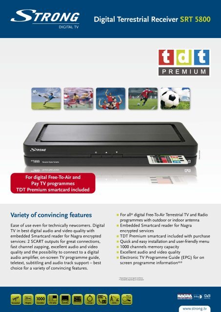 Digital Terrestrial Receiver SRT 5800 - STRONG Digital TV