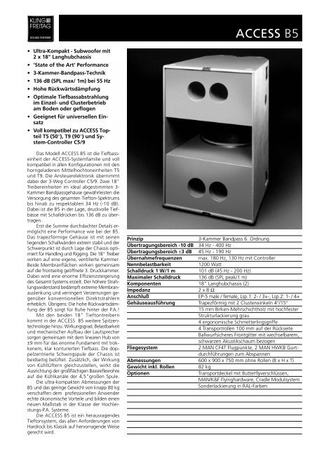 ACCESS B5 - Kling & Freitag