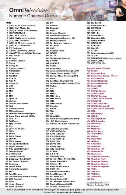 OmniTelevision - OmniTel Communications