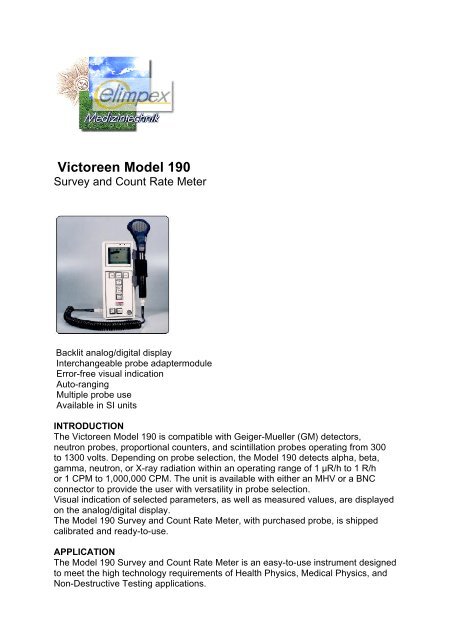 Victoreen Model 190 - Elimpex