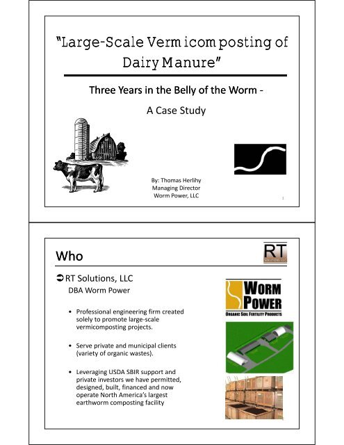 Large-Scale Vermicomposting Of Dairy Manure - eXtension