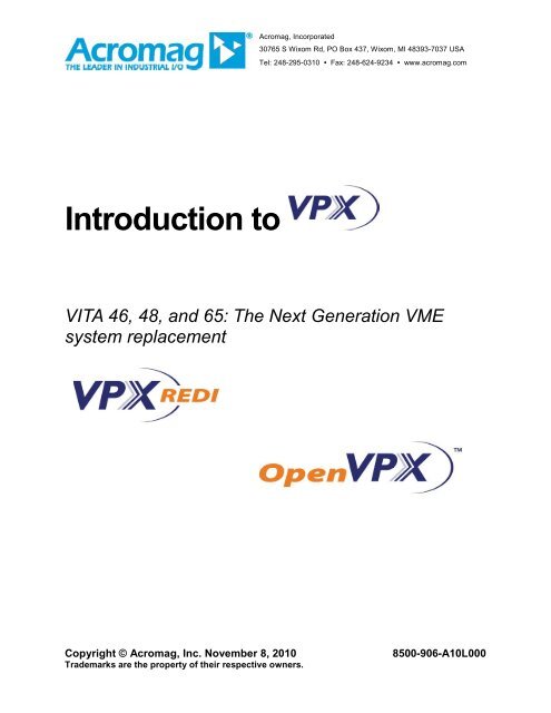 What is VPX? - Acal Technology