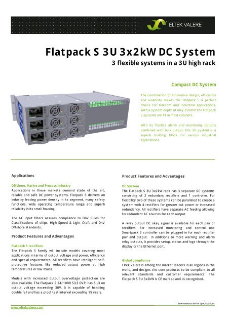 3 flexible systems in a 3U high rack