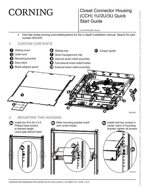 closet connector Housing (ccH) 1U/2U/3U Quick Start Guide