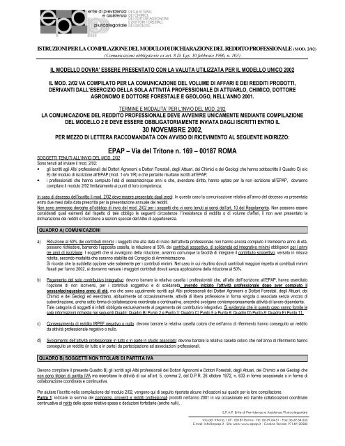 istruzioni mod 2-02.pdf - Epap