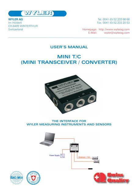 MINI T/C (MINI TRANSCEIVER / CONVERTER) - wyler ag