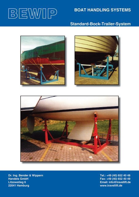 BOAT HANDLING SYSTEMS Standard-Bock-Trailer-System - Travellift