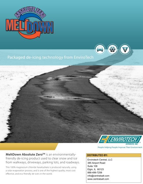 Packaged de-icing technology from EnviroTech - Central Salt