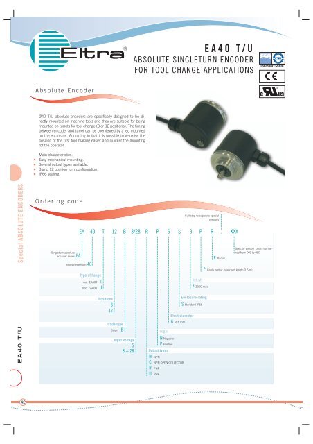 Eltra - Encoder Absolute Singleturn Encoder EA40 T/U