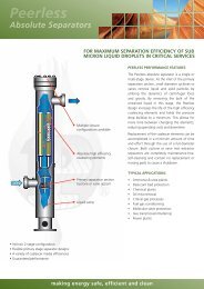 Vane Separator Tech Spec - Peerless Europe Limited